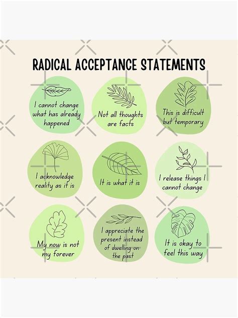 Radical Acceptance Statements Art Board Print For Sale By