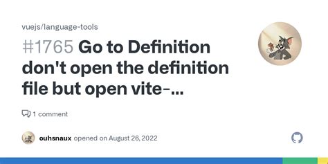 Go To Definition Dont Open The Definition File But Open Vite Envdts
