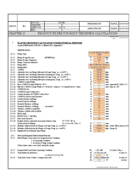 Flange Thickness Calculation Guide Pdf Plumbing Gas Technologies
