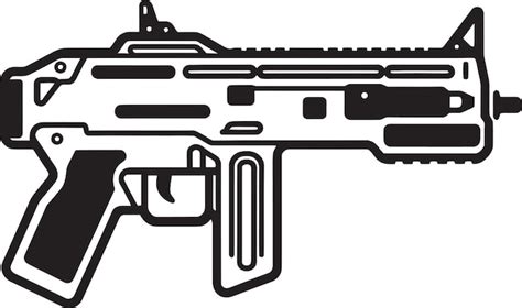 Premium Vector Robotic Warfare Vector Weapon Emblem Electric Arsenal