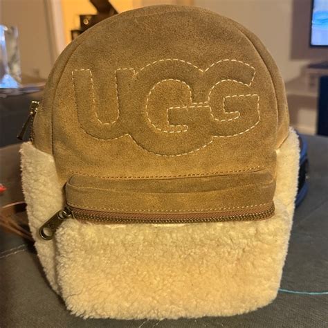 Ugg Bags Ugg Brown And Cream Suede Backpack Poshmark