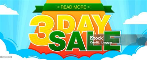 3 일간 판매 배너입니다 판매 하 고 할인입니다 벡터 일러스트 레이 션 가격에 대한 스톡 벡터 아트 및 기타 이미지 가격 계절 고객 Istock