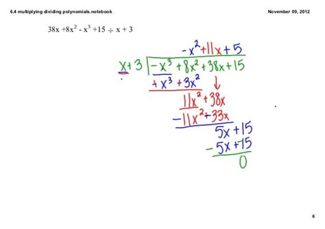 64 Multiplying And Dividing Polynomials