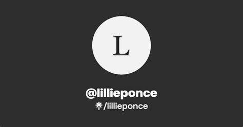 Lillieponce Twitter Tiktok Linktree