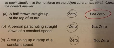Solved In Each Situation Is The Net Force On The Object