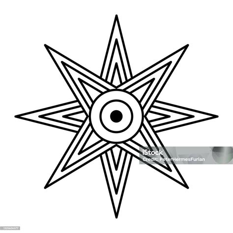 Star Of Ishtar Or Inanna Also Known As The Star Of Venus Stock