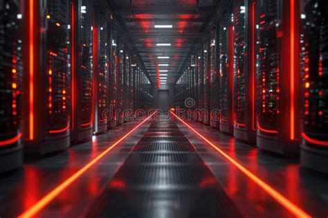 high tech server hallway stock image image of company 309089043