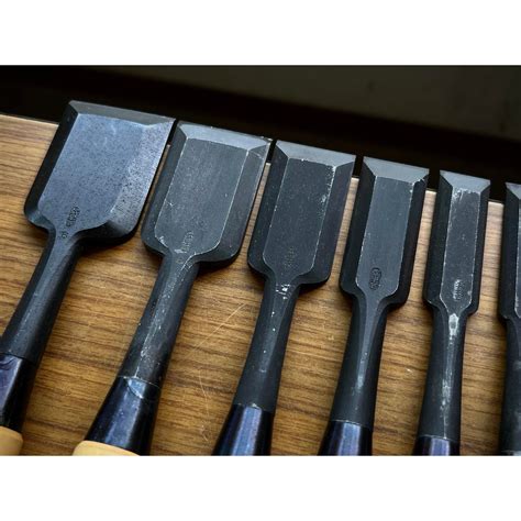 Old Stock Hidari Ichihiro Bench Chisels Set By Ichihiro 3rd Generation