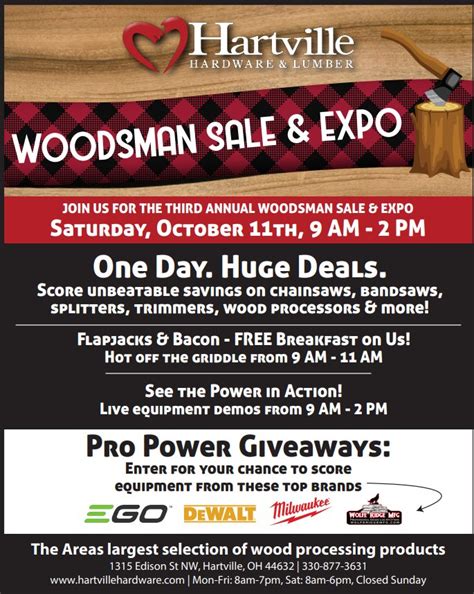 Hartville Get Ready For Our 3rd Annual Woodsman Sale And Expo Join Us