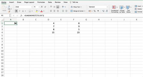 Excel INDIRECT Function Formula Examples Layer Blog