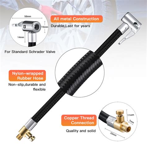 Маркуч за надуване на автомобилни гуми Въздушен патронник Спусната гума Ръчна въздушна помпа