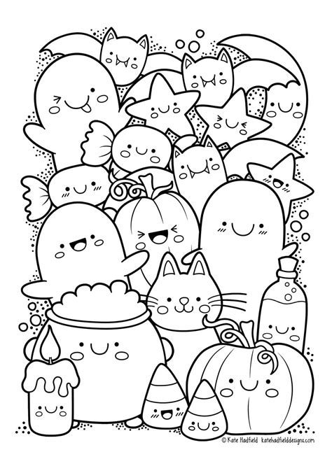 Cute Happy Halloween Doodle Wall Decal Zazzle Artofit