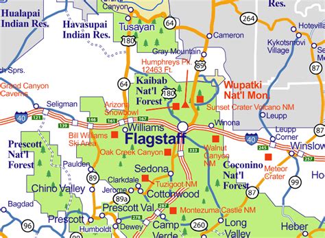 Map Of Northern Arizona Color 2018