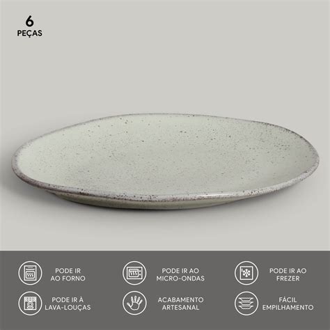 Organic Oval Dinner Plate Stoneware 122x945x098in Pistache
