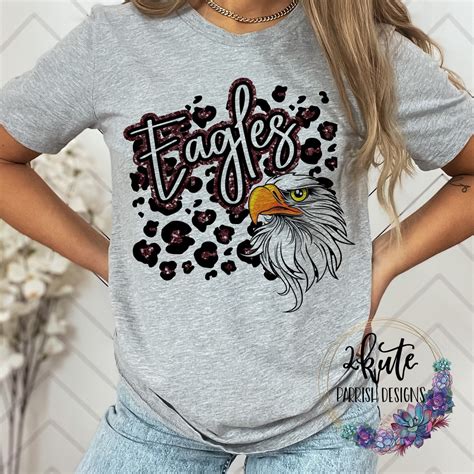 Eagles Shirts Eagles Spirit Shirt Sports Shirt Leopard Shirt Faux