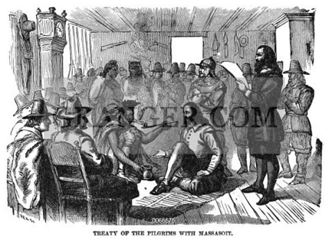 Image Of Pilgrims Treaty 1621 The Pilgrims Treaty With Wampanoag