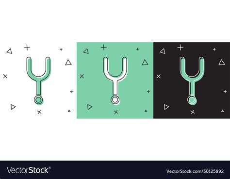 Set Musical Tuning Fork For Tuning Musical Vector Image