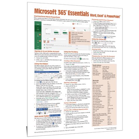 Microsoft 365 Quick Reference Guides Cards Cheat Sheets — Beezix