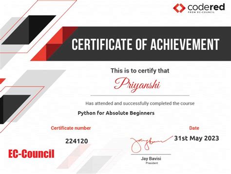 Priyanshi Agarwal On Linkedin I Successfully Completed The Course Of Python For Absolute