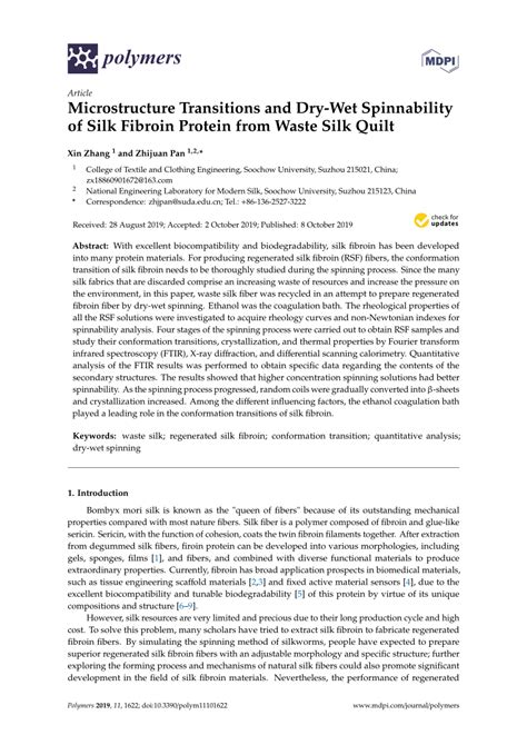Pdf Microstructure Transitions And Dry Wet Spinnability Of Silk
