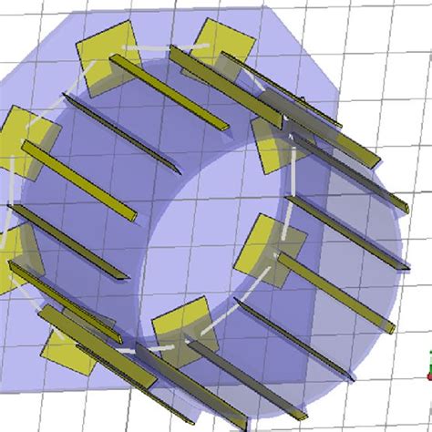 Simulation Model Of Design For Decoupling Monopole Array Download Scientific Diagram