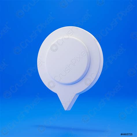 White Map Pointer Pin Symbol In D Rendering Isolated On Stock Photo Crushpixel