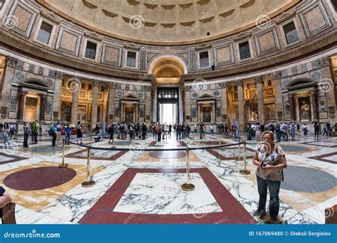 View Of The Interior Of The Pantheon Rome Italy Editorial Image