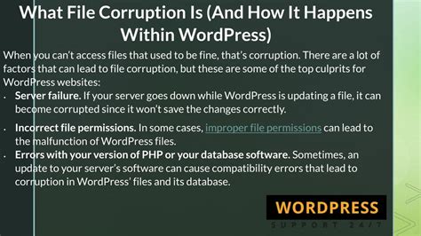 PPT How To Fix Databases And Corrupted Files In WordPress PowerPoint Presentation ID