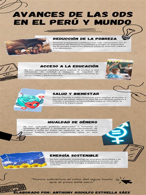 InfografÍa Sobre Los Avances De Las Ods En El Perú Y Mundo Pdf