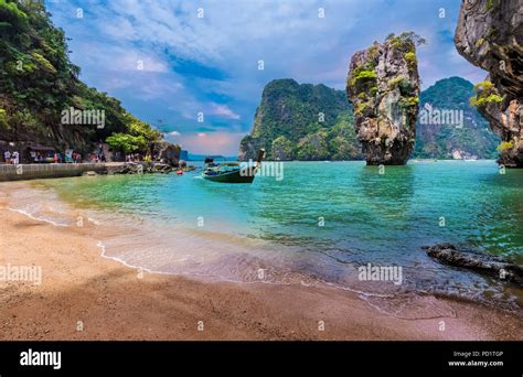 James Bond Island And Famous Khao Phing Kan Stone In Thailand Stock