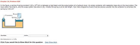 Solved Chapter 14 Problem 029 In The Figure A Spring Of