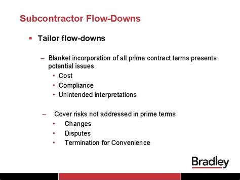 Huntsville Ncma Chapter Mandatory Subcontractor Flowdowns And Mandatory