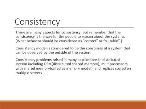 Distributed Shared Memory And Sequential Consistency Consistency Models