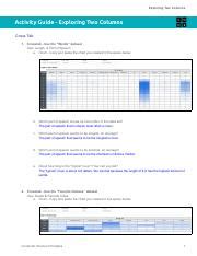 Unit 9 Lesson 4 Activity Guide Exploring Two Columns Pdf Exploring Two Columns Activity
