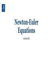 Dynamics13 Newton Euler Equations PL Pdf Newton Euler Equations