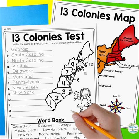 13 Colonies Map Quiz 13 Colonies Map Worksheet Blank 13 Colonies Map And 13 Colonies Test