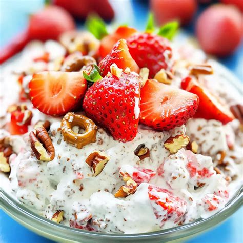 Sweet And Salty Strawberry Pecan Pretzel Salad Delight