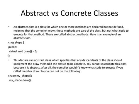 abstract vs concrete classes pptx