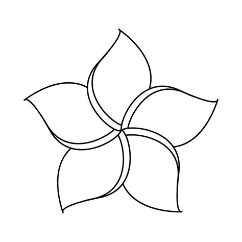 Premium Vector Plumeria Tropical Flower Line Art Logo Isolated