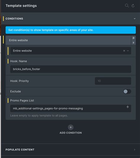 Custom Template Conditions Field Not Set In The Scores Hook How To Bricks Community Forum