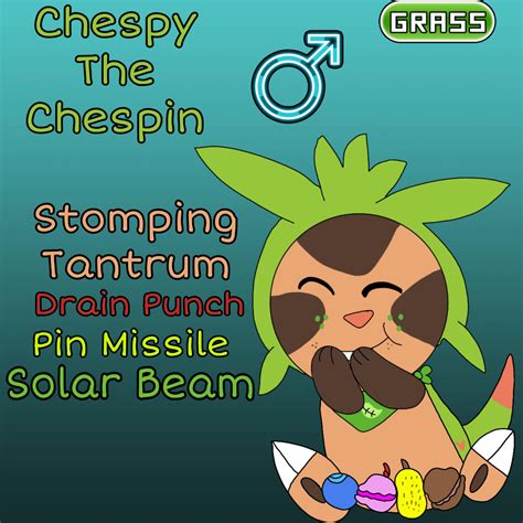 Chespy The Chespin Current Moveset By Alyssa Thepikachu On Deviantart