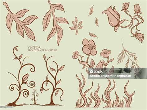 나뭇잎과 식물 완벽 한 패턴입니다 헤나 식물 벡터 잎 꽃 배경 개체 그룹에 대한 스톡 벡터 아트 및 기타 이미지 개체 그룹 그리기 꽃 식물 Istock