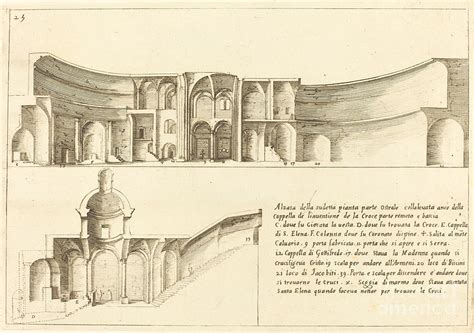 Elevation Of The Chapel Of The Invention Of The Cross Drawing By