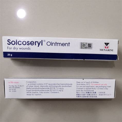 Solcoseryl Ointment 20g Shopee Malaysia