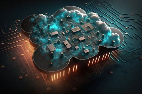 Cloud Computing Technology Modern Concept Stock Illustration