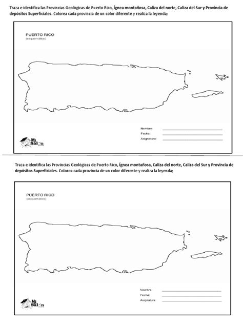 Mapa De Puerto Rico En Blanco Para Imprimir 023 Cartografía Digital