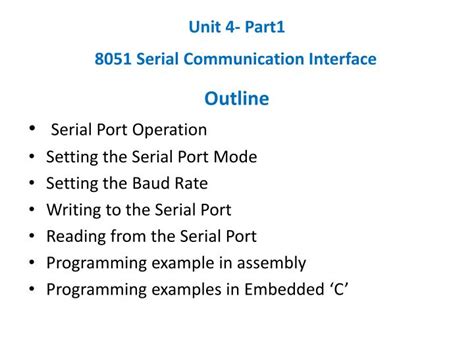 PPT Unit Part Serial Communication Interface PowerPoint Presentation ID