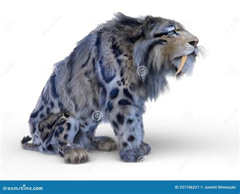 3d Rendering Of A Smilodon Skeleton Or Saber Toothed Tiger A Genus Of