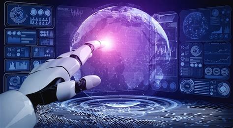 Premium Photo Robot Analyzing Business Data