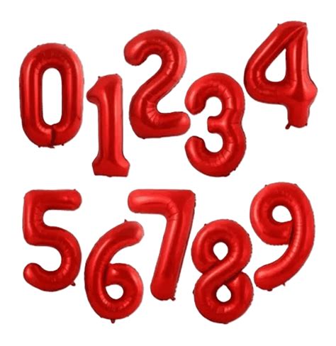Numeros Rojo 16″ Globos Y Globos